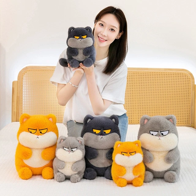 CUTE CARTOON COOL Expression Cat Plush Toy Pillow For Kids And ...