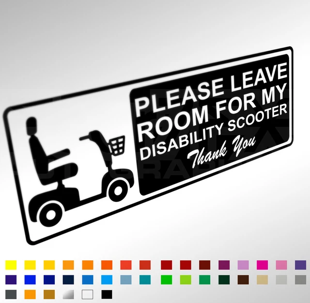 DISABLED AWARENESS, DISABILITY Scooter Mobility Car Park Car Van ...