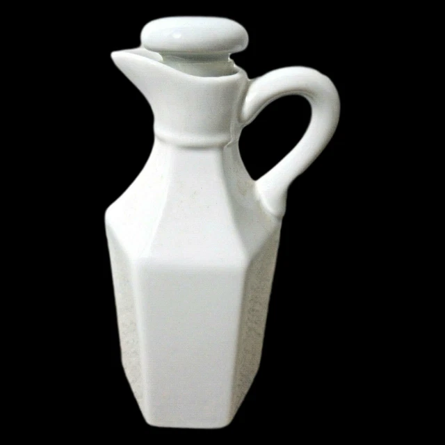 XCELL VINTAGE POTTERY China White Ceramic Oil - Vinegar Cruet 6" Pourer ...