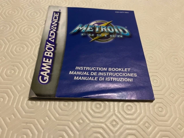 METROID FUSION MANUAL Nintendo Gameboy Advance GBA PAL UK 100% ...