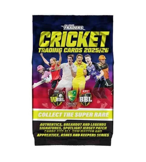 2025 2026 CA Cricket Traders Bbl Trading Cards Sealed Retail Box 30 ...