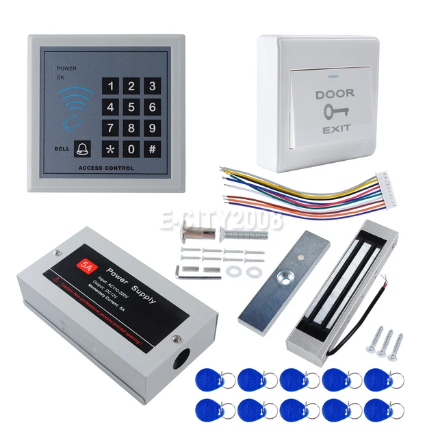 AGPTEK PROXIMITY RFID Card Access Control System Electric Magnetic Door ...