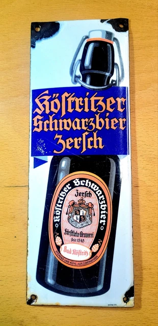 KÖSSTRITZER SCHWARZBIER EMAILLESCHILD/EMAILSCHILD/TÜRSCHILD ...