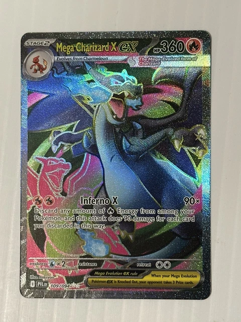 PHANTASMAL FLAMES MEGA Charizard X ex 109/94 Full Art Ultra Rare ...