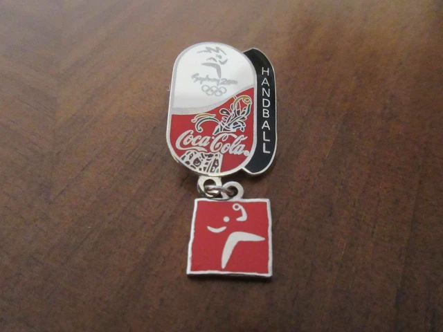 COCA-COLA PIN SYDNEY 2000 Olympia HANDBALL dangler pictogram Olympics ...