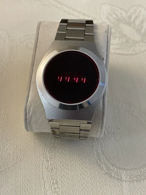 VINTAGE BETA Quartz Red led Mens watch £22.00 - PicClick UK