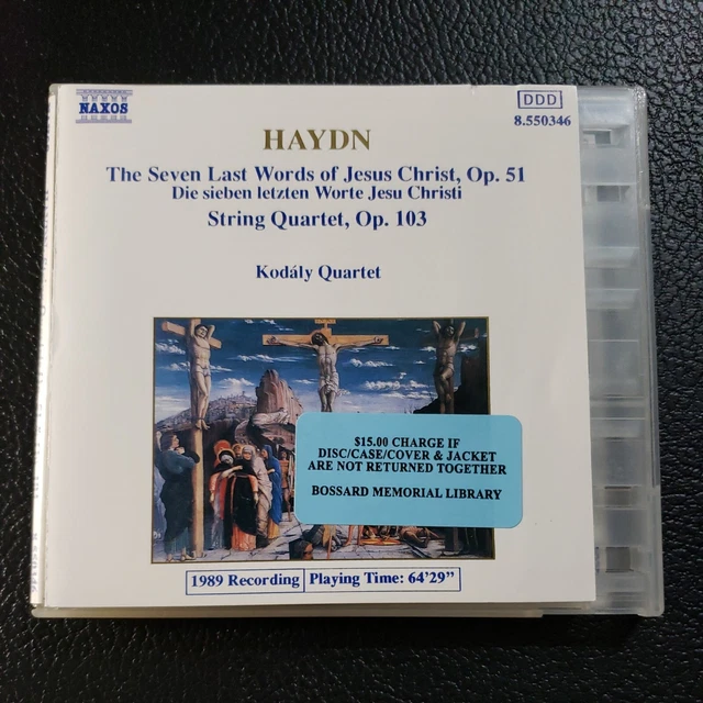 HAYDN: SEVEN LAST Words of Jesus Christ op.51-CD-Naxos-ex library $9.95 ...