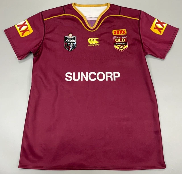 QLD MAROONS STATE of Origin 2017 Home Jersey Shirt Canterbury Size M ...