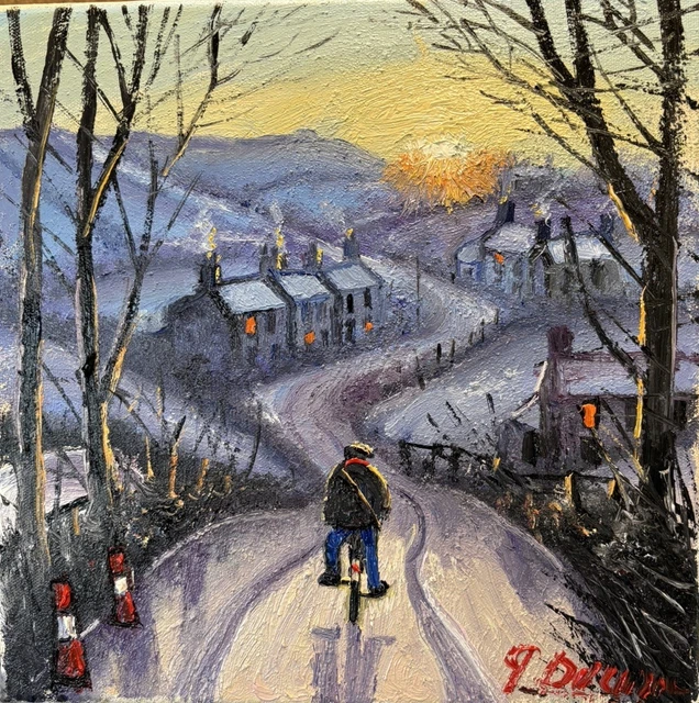 JAMES DOWNIE 30x30 Cm Original Oil Painting Sunrise winter £87.08 ...
