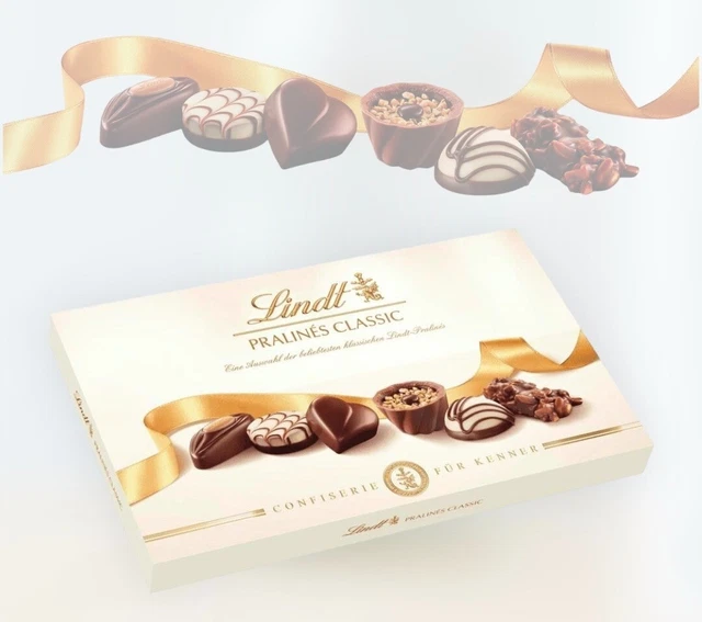 8X LINDT CLASSIC Box Traditional Swiss Pralines Finest Marzipan ...