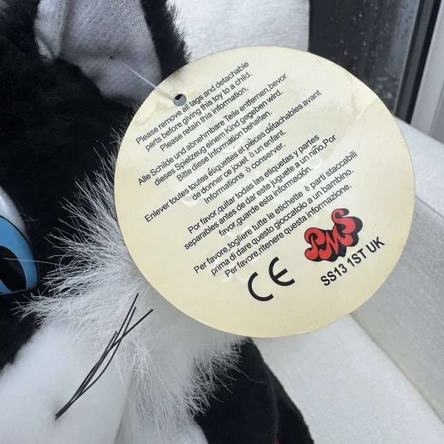 CUTE CUDDLY BLACK Cat Sylvester Style Soft Plush Toy BNWT £10.00 ...