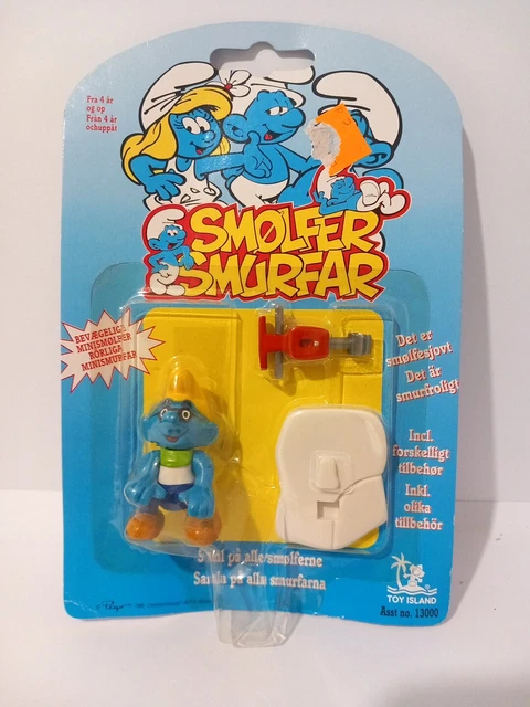 THE SMURFS - Poseable Figure - Toy Island - 1996 Unopened Road Worker ...