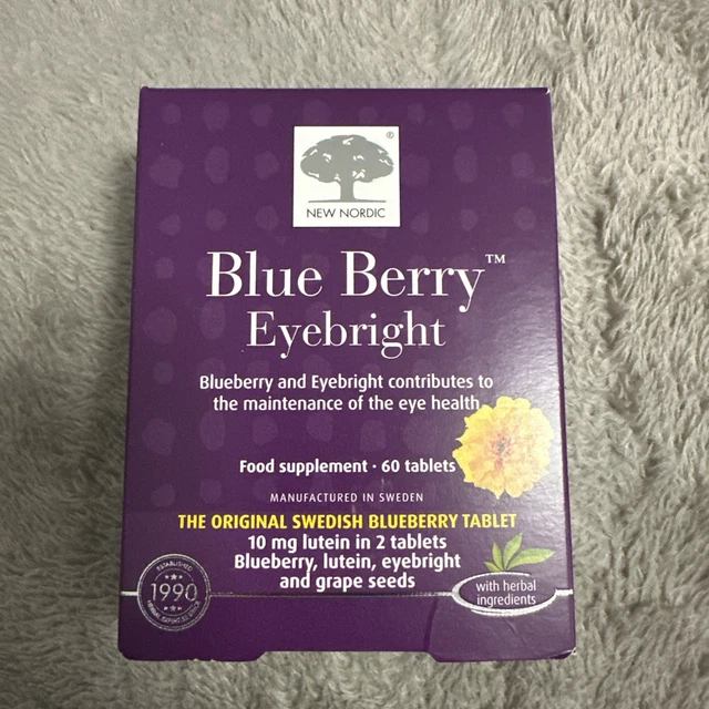 NEW NORDIC BLUE Berry Eyebright 10mg - 60 Tablets Long Expiry £14.25 ...