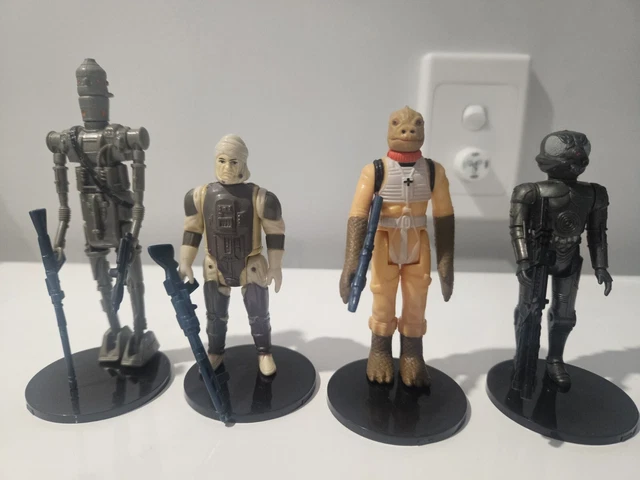 VINTAGE 1980 IG-88 4 Lom Dengar Bossk action figures Star Wars Kenner ...