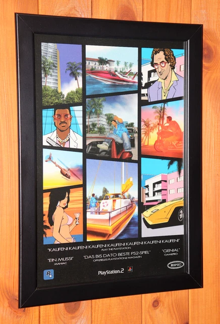 GRAND THEFT AUTO Vice City GTA PS2 Xbox Vintage petite affiche ...