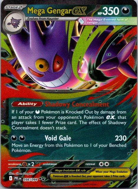MEGA GENGAR EX ME02: Phantasmal Flames 056/094 NM £4.01 - PicClick UK