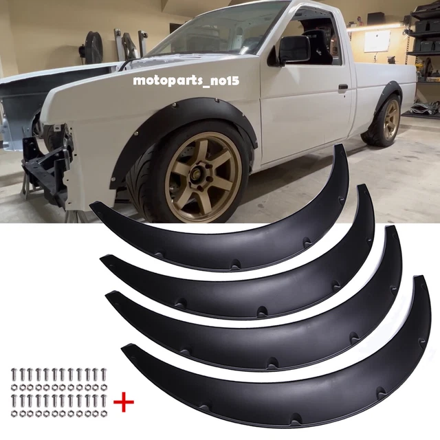 4.5& FENDER FLARES Wheel Arch Wide Body Kit For Nissan D21 Hardbody ...