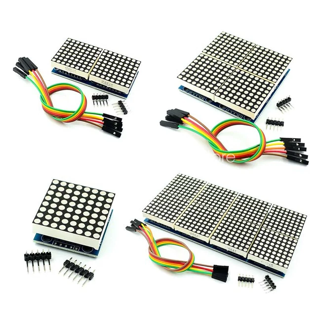 1/2/4/8-BIT MAX7219 DOT Matrix Module MCU Control Module DIY Kit Set $2 ...