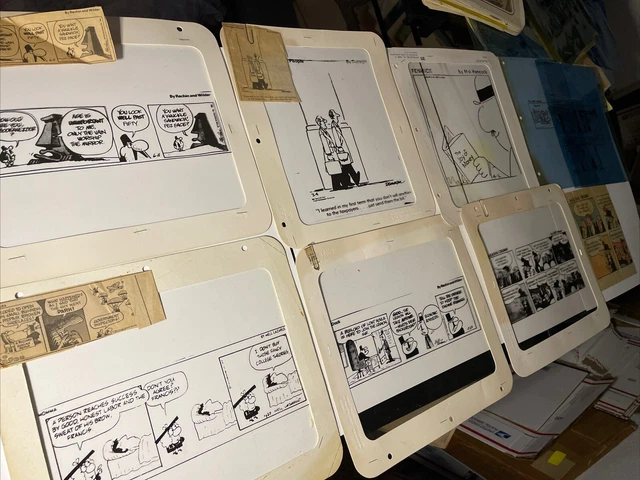 VINTAGE COMIC STRIP Art Newspaper Funnies Cartoons Transparency Print ...