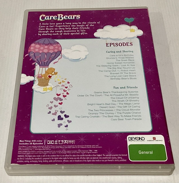 CARE BEARS CARING And Sharing + Fun And Friends DVD 2 Disc Set Region 4 ...