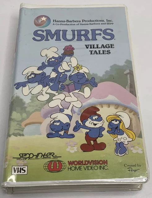 SMURFS VILLAGE TALES VHS PEYO 1987 Hanna-Barbera Rare World Vision Home ...