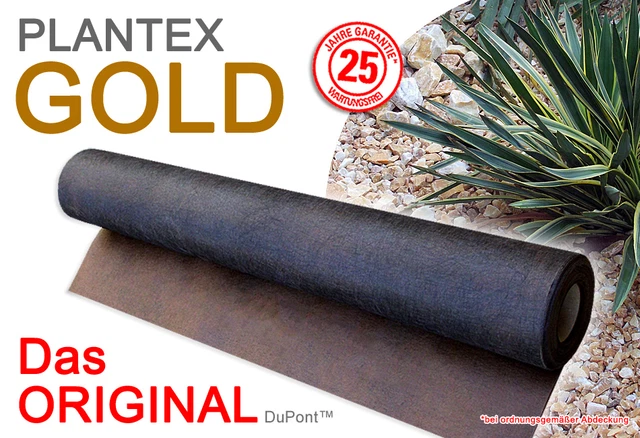 PLANTEX GOLD UNKRAUTVLIES Mulchvlies Original Rootbarrier DuPont ab 10 ...
