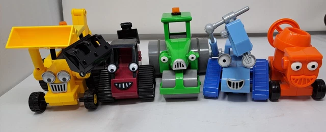 5 X BOB The Builder Toys Bundle Scoop, Dizzy , Scratch, Roley and Benny ...