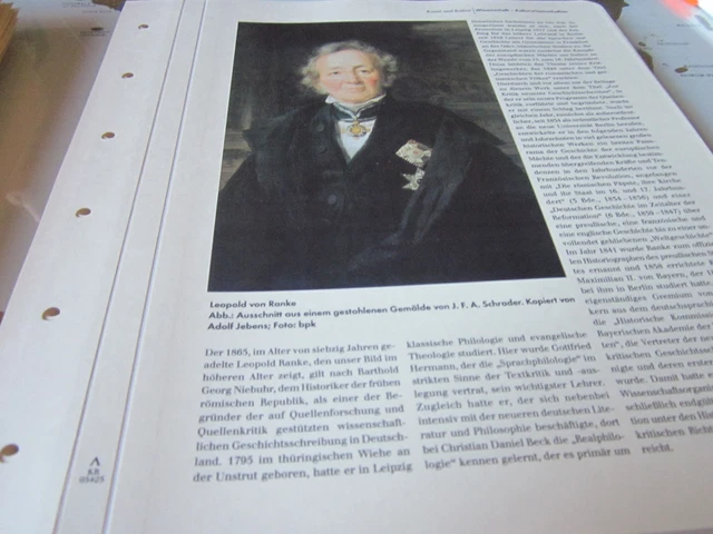 KAISERREICH ARCHIV N5 5425 Leopold von Ranke Historiker Bild J F A ...