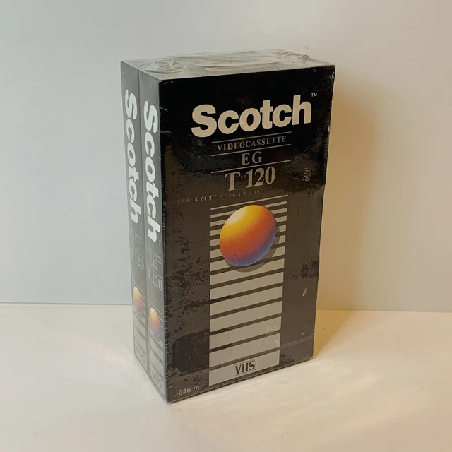 VINTAGE SCOTCH EG T120 Blank VHS Video Cassette Tapes 2-Pack - Sealed ...