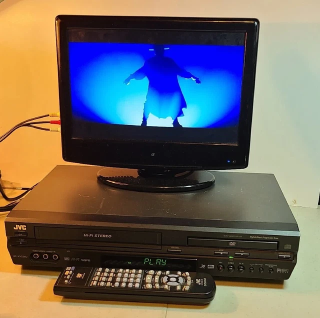 JVC DVD VCR Combo Player VHS Recorder w/ Remote TESTED Excellent HR ...