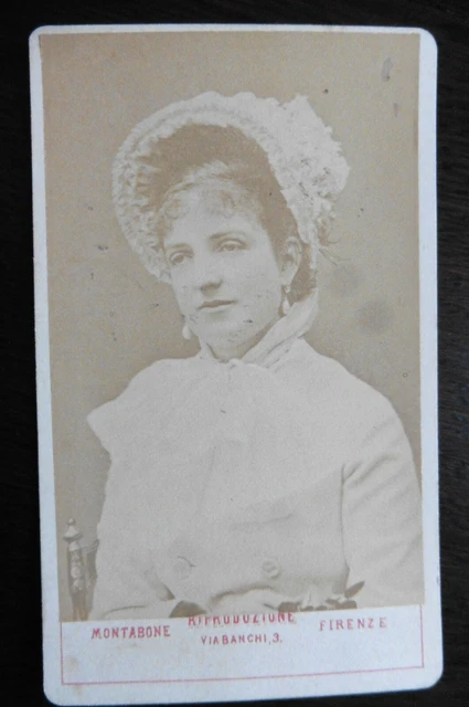 PHOTO CDV REINE Marguerite d'Italie Regina Margherita d'Italia Savoia ...