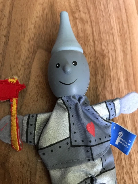 FIESTA CRAFT'S FINGER PUPPETS WOODEN HEAD "TIN MAN" ( wizard of oz) NEW ...