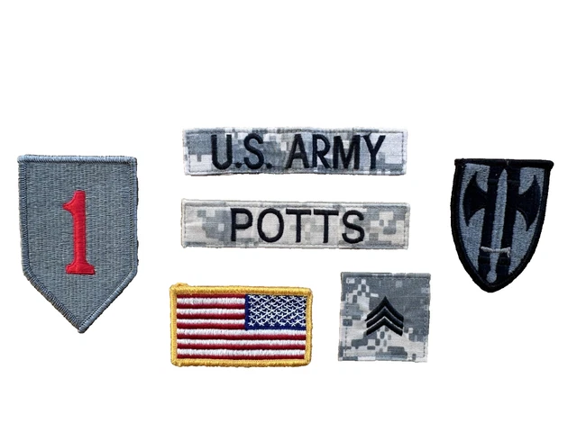 6 US ARMY Patch 1st Infantry 18th Military Police UCP Digital ACU Flag ...