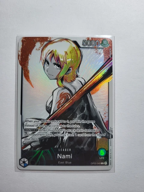 NAMI LEADER PARALLEL card.One Piece tcg OP-03 (Pillars of strength ...