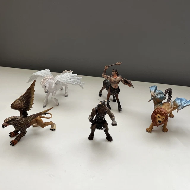 5 SAFARI LTD Mythical Creatures: Pegasus Centaur Manticore Menataur ...