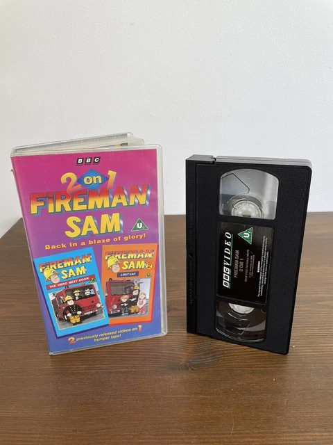 FIREMAN SAM VHS Video Tape - 2 On 1 - The Hero Next Door / Lost Cat BBC ...