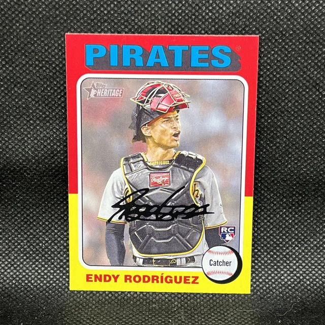 ENDY RODRIGUEZ 2024 Topps Heritage #488 RC Rookie Card Pittsburgh ...
