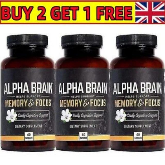 ALPHA BRAIN MEMORY & Focus Capsule Cognitive Supplement Men&Women ...