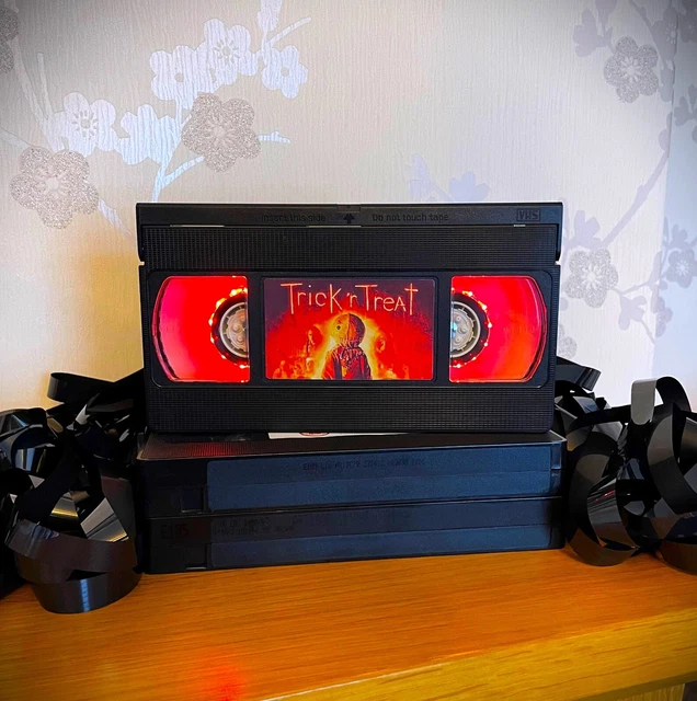 RETRO VHS LAMP, Trick 'r Treat Sam, Horror Movie, , Night Light, TV ...