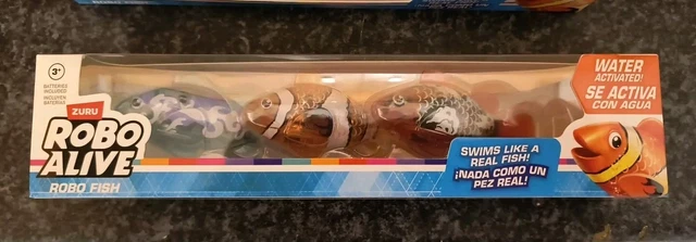 ZURU ROBO ALIVE Water Activated Robotic Fish..Behaves Like A Real Fish ...