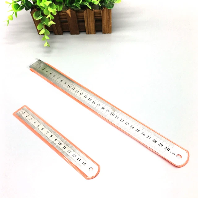 METALL LINEAL MASSSTAB Edelstahl Lineal Stahllineal 15cm 30 cm Größe ...