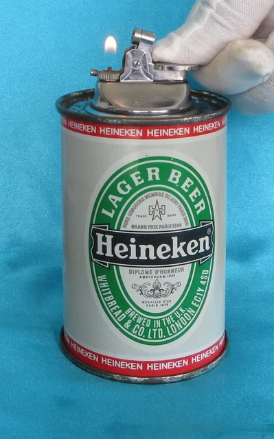VINTAGE EARLY 1970'S UK Heineken Lager Beer Can Butane Lighter. EUR 25 ...