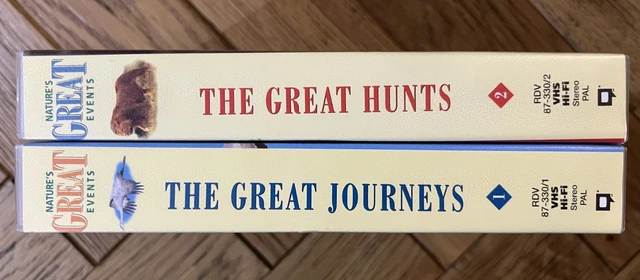NATURES GREAT EVENTS Great Hunts & Great Journeys VHS Video Tape Reader ...
