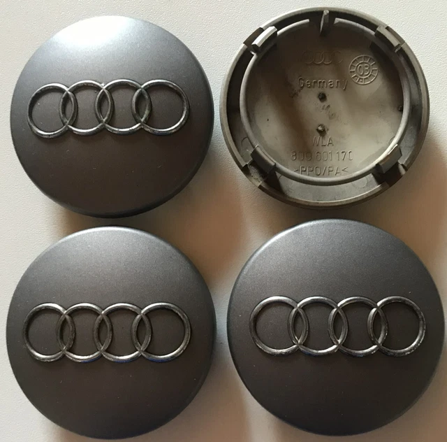 4 ORIGINAL AUDI Nabenkappen Nabendeckel WLA 8D0 601 170 Achsnabendeckel ...