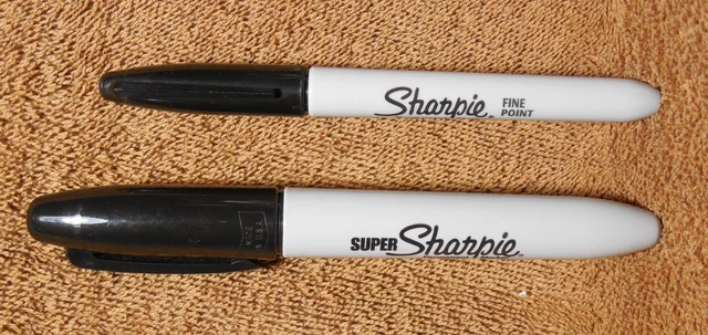 SUPER SHARPIE, X2, Black, fine, 33001, Super(Ink+Tuf-Pt ...