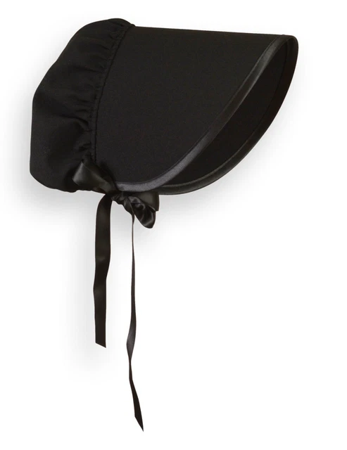 SCHWARZE HAUBE, VICTORIAN Bonnet, Viktorianische Schute, Gothik ...