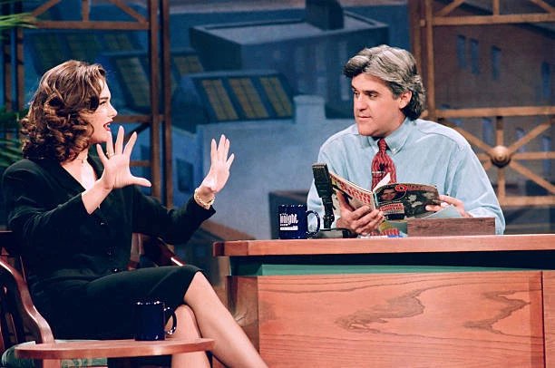 Actress Brooke Shields During An Interview With Host Jay Leno On Old