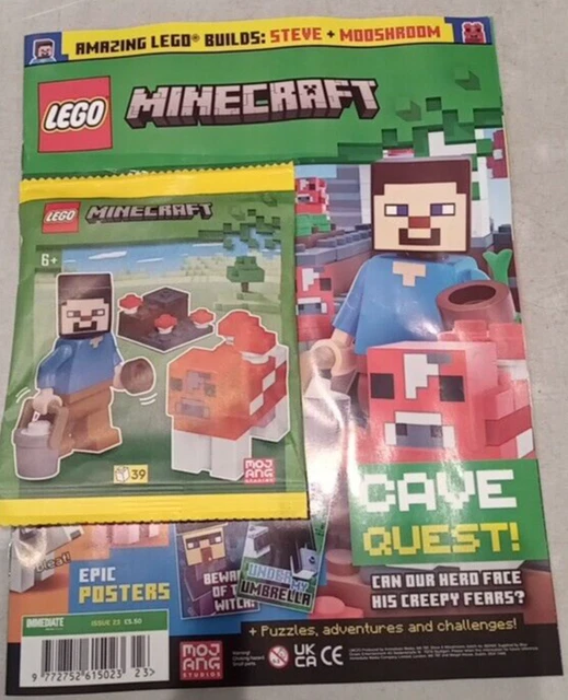 LEGO MAGAZINE MINECRAFT issue 23 with steve + mooshroom £9.50 - PicClick UK