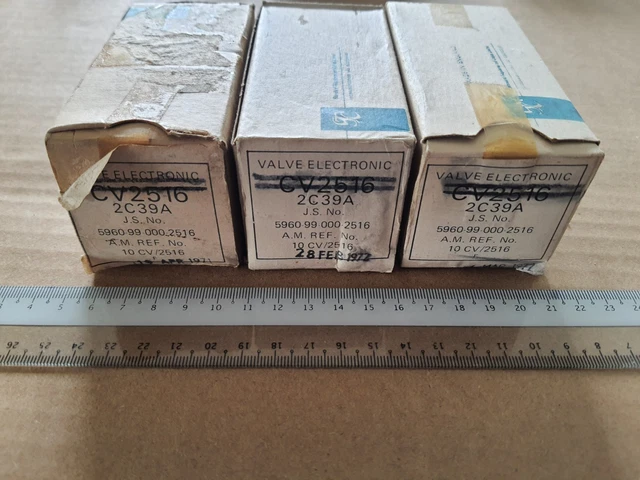 3 STC ENGLAND CV2516 2C39 A power tubes NOS $30.00 - PicClick AU
