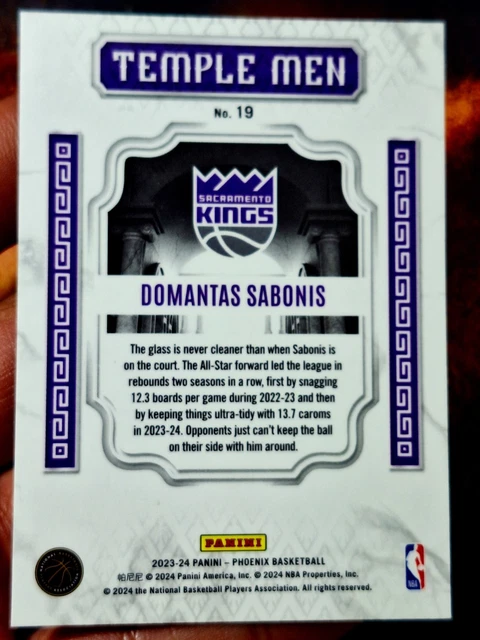 2023-24 PHOENIX TEMPLE Men Phoenix Ice Domantas Sabonis #19 Kings $2.95 ...